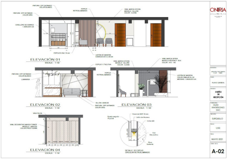 Diseño de recepciones - 972532969 Oniria Arquitectura